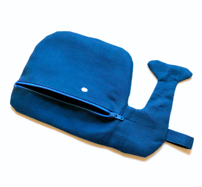 Zippered Whale Snack Pouch - MindyMakes