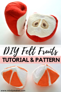 Felt Food: Shareable Apples and Oranges - MindyMakes