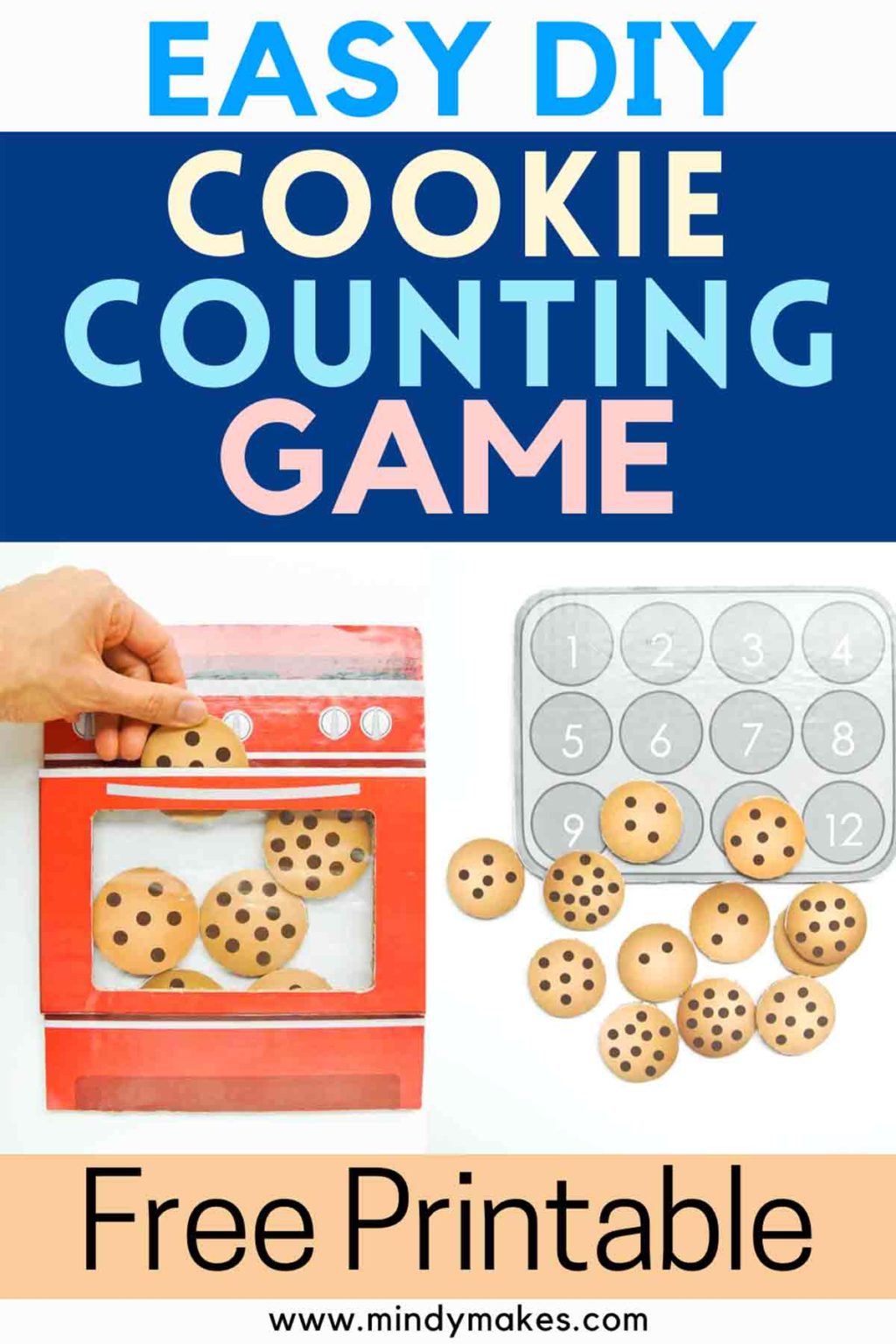 Number Matching Game for Kids: Let's Count Cookies! (Free Printable ...