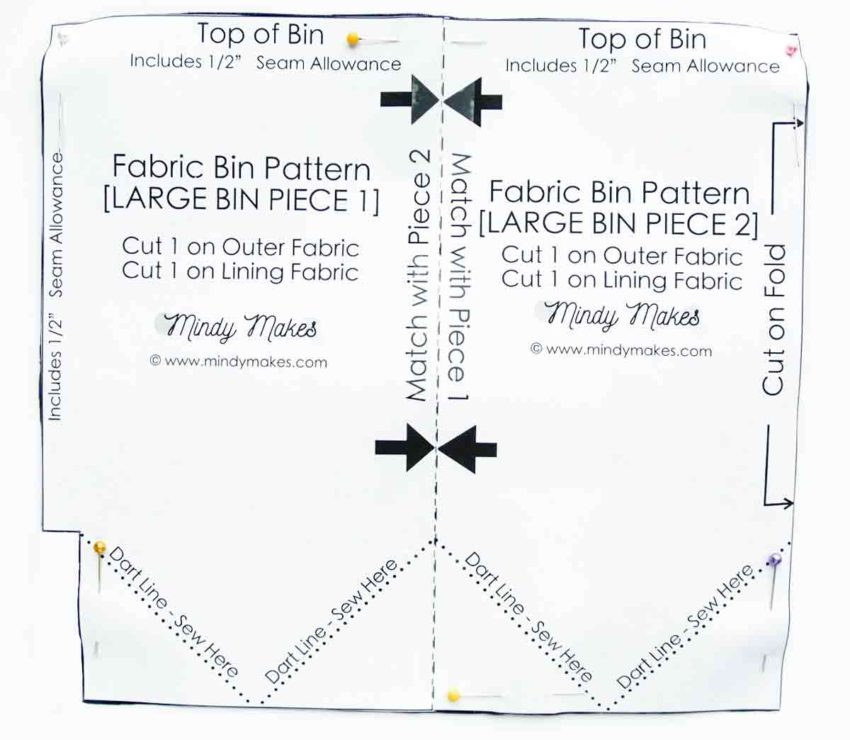 Easy Fabric Basket Pattern for Beginners (Free in 3 Sizes) - MindyMakes