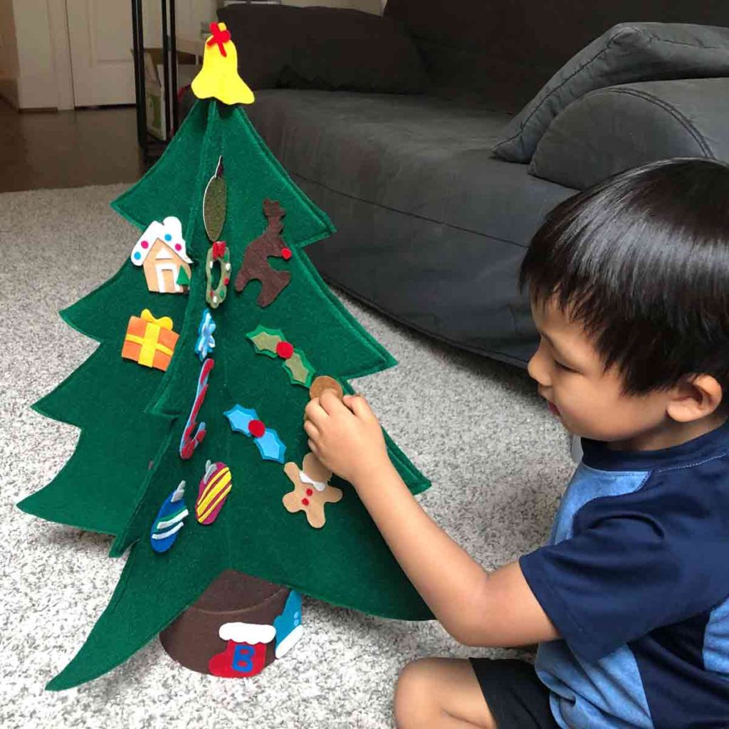 How to Make an Easy 3D Felt Christmas Tree (Free Pattern) - MindyMakes