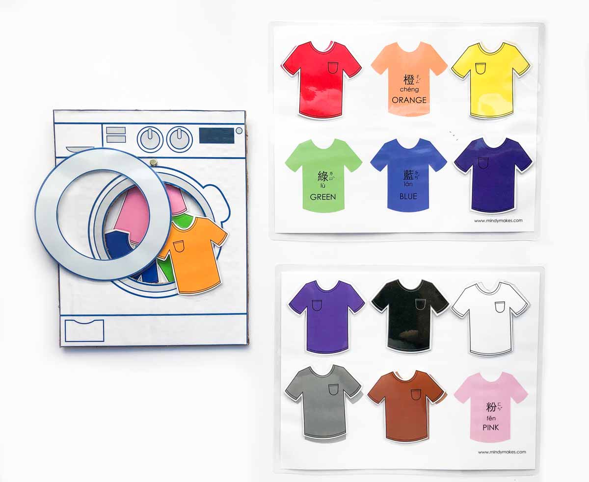 Color Shirt Matching Activity for Toddlers (Free Printable) - MindyMakes