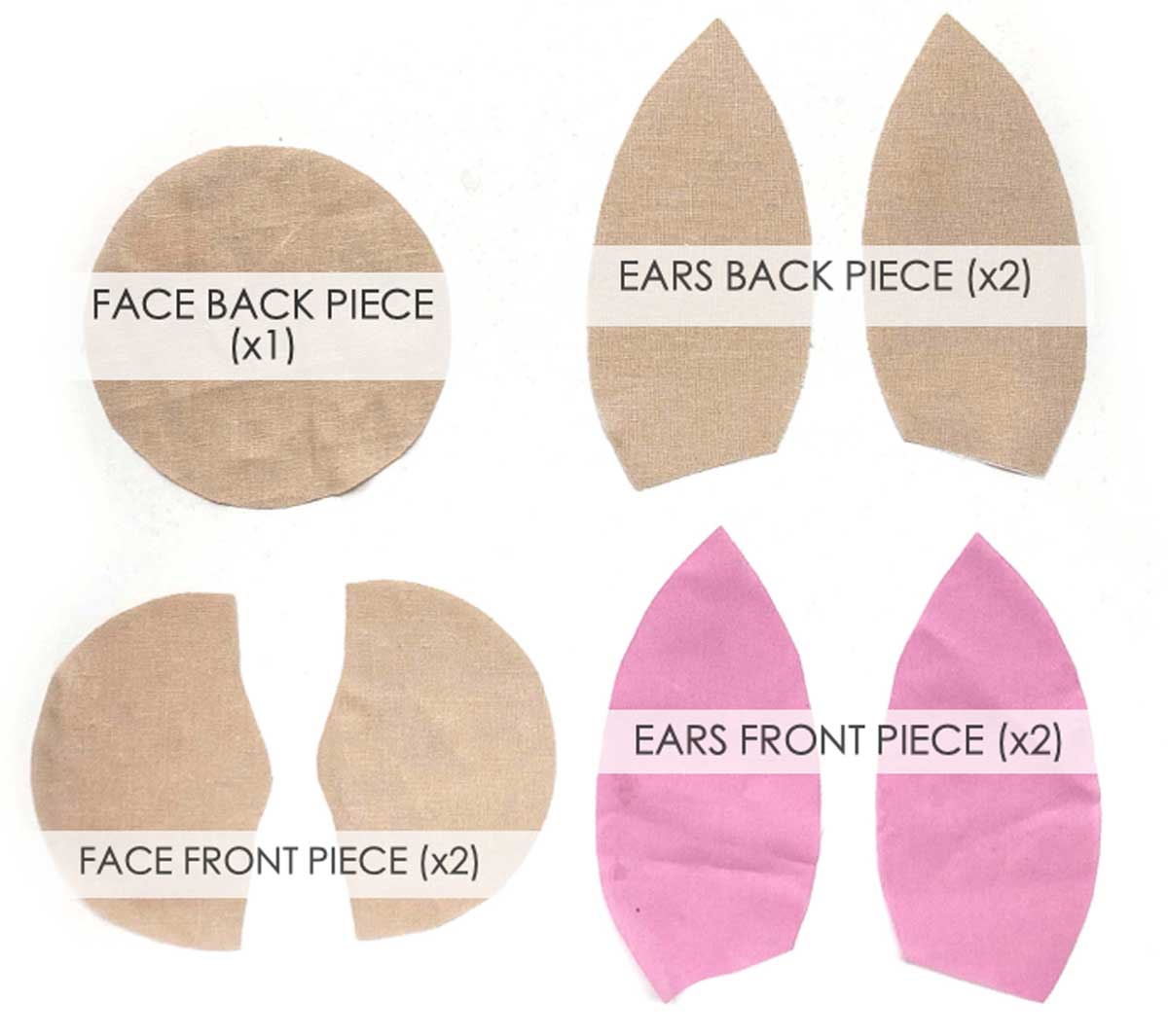 Simple Bunny Sewing Pattern (Free Template) - MindyMakes