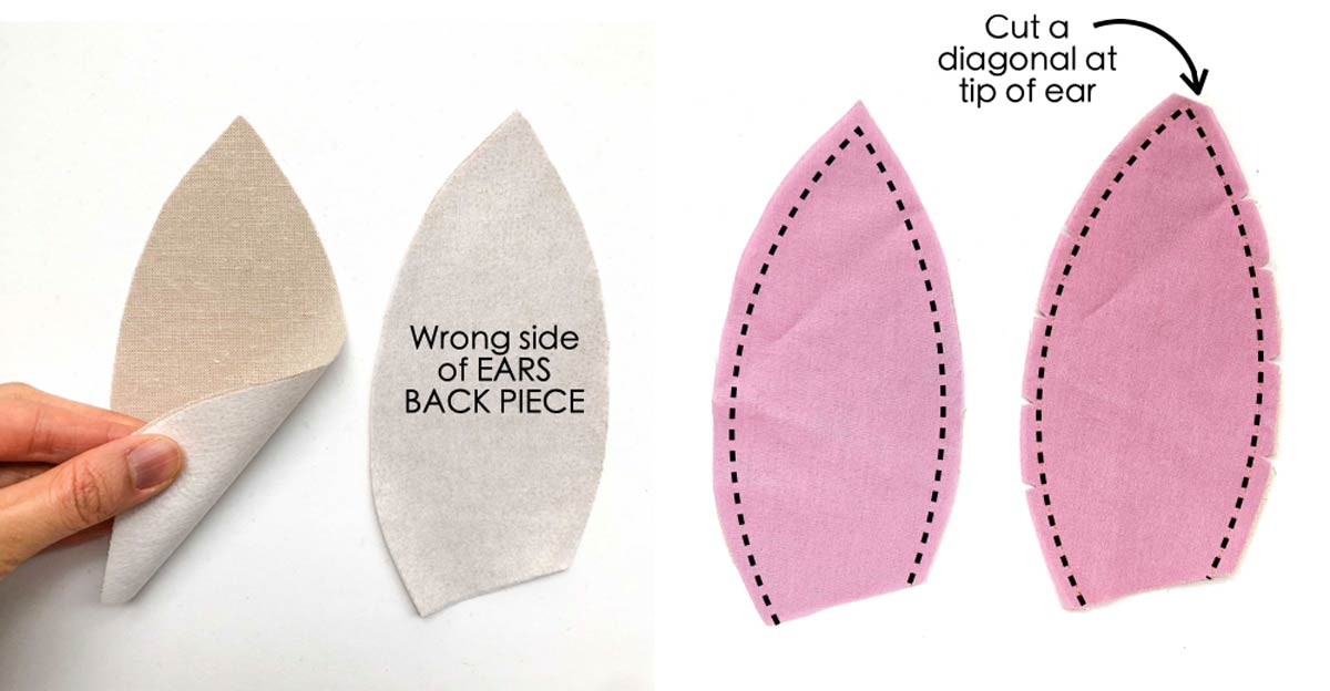 Simple Bunny Sewing Pattern (Free Template) - MindyMakes