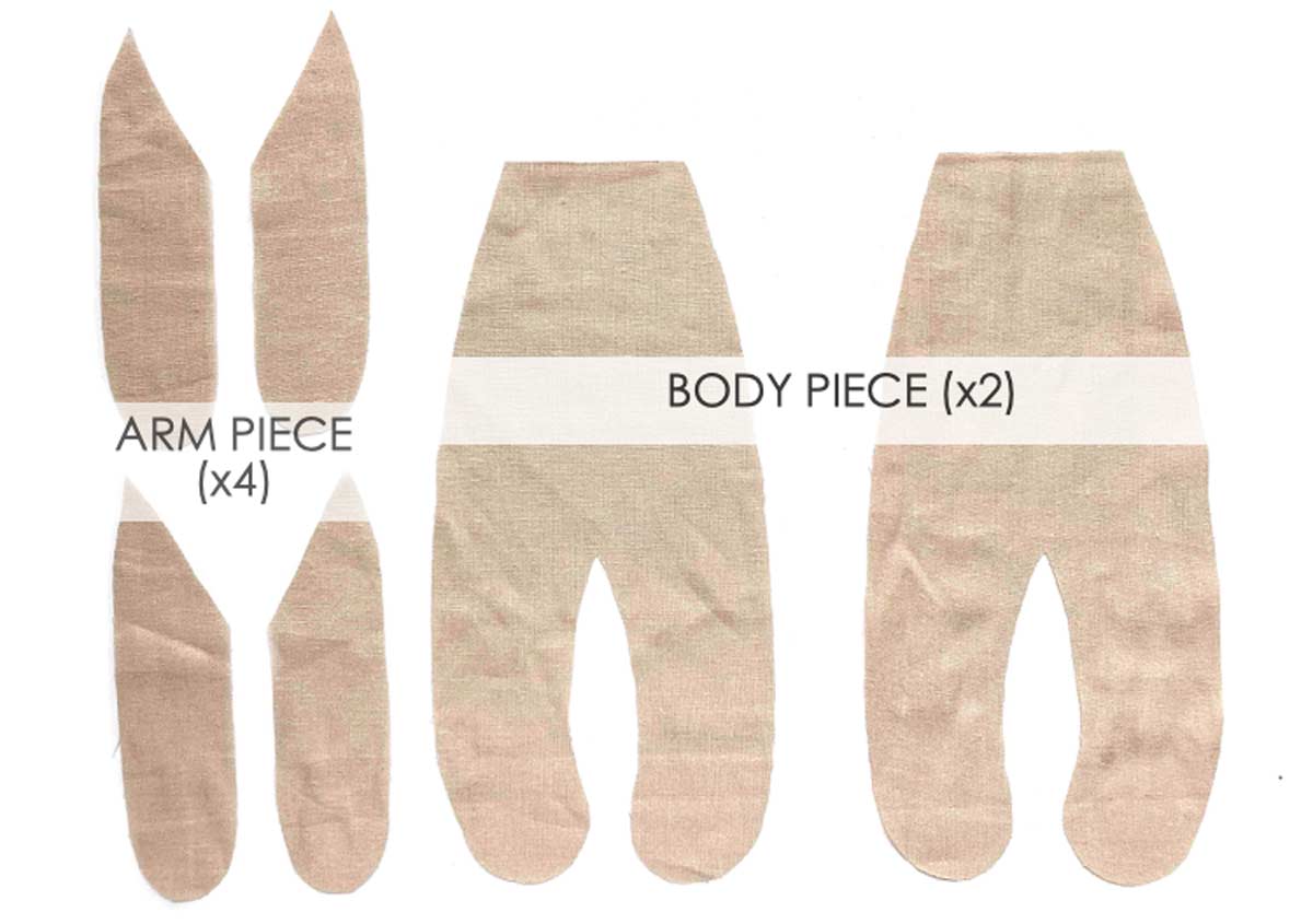 Simple Bunny Sewing Pattern (Free Template) - MindyMakes