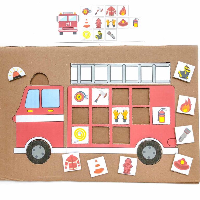 Firefighter Matching Activity that Kids Will Love (Free Printable ...