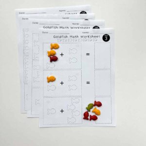 Goldfish Addition Worksheets for Preschool (Free PDF) - MindyMakes