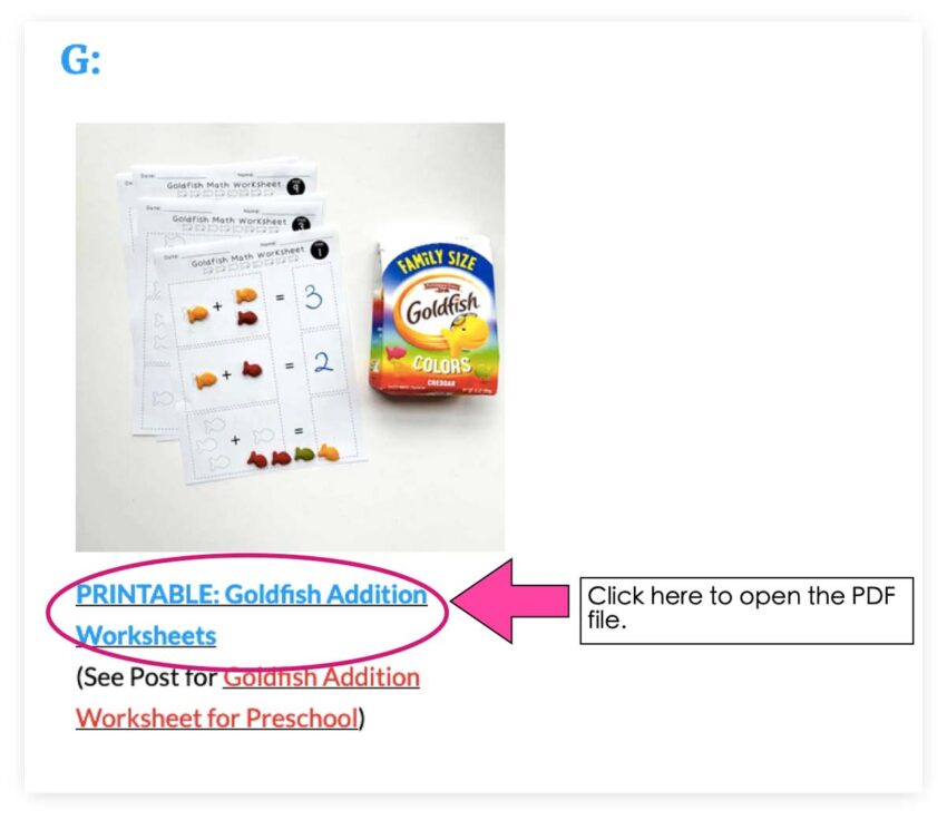 Goldfish Addition Worksheets for Preschool (Free PDF) - MindyMakes