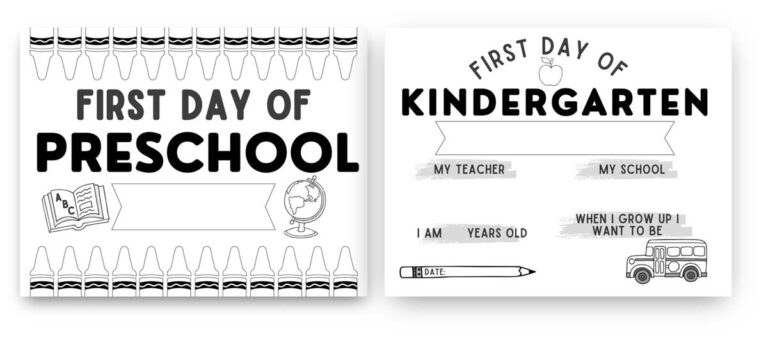 First Day of School Signs (Free Printable) - MindyMakes