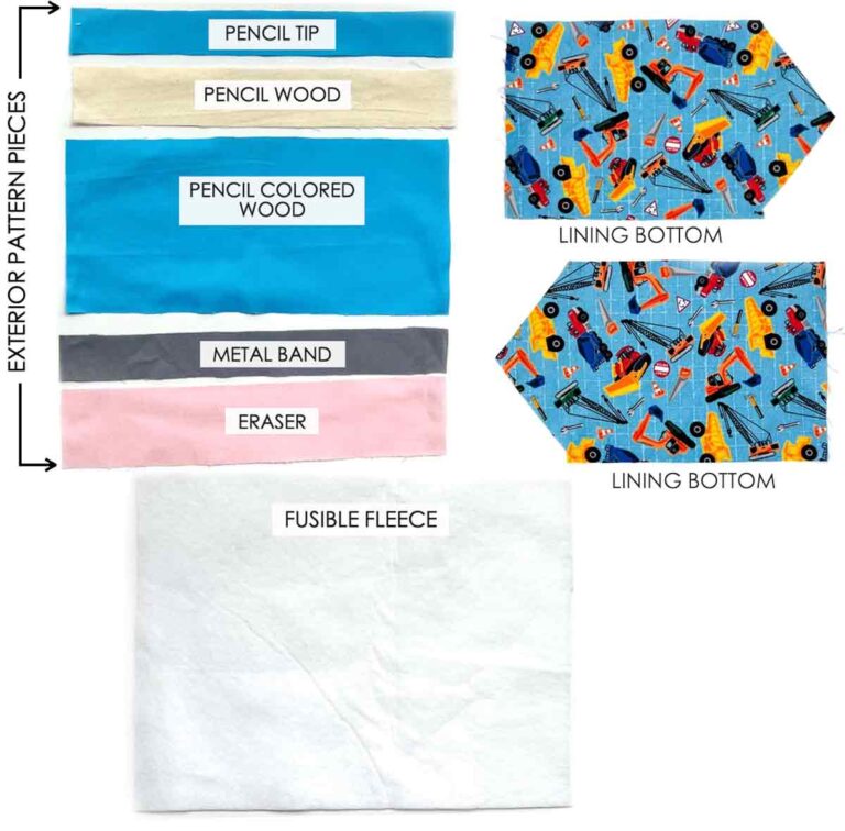Free Pencil Case Sewing Pattern (That Looks Like a Pencil!) - MindyMakes