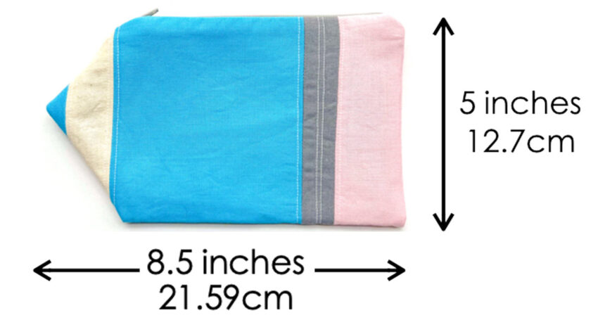 Free Pencil Case Sewing Pattern (That Looks Like a Pencil!) - MindyMakes