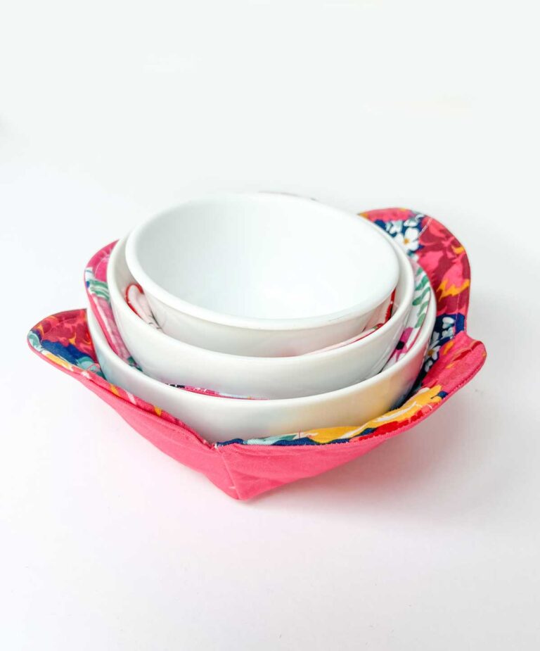 How to Make Bowl Cozies in 3 Sizes (Free Template) - MindyMakes