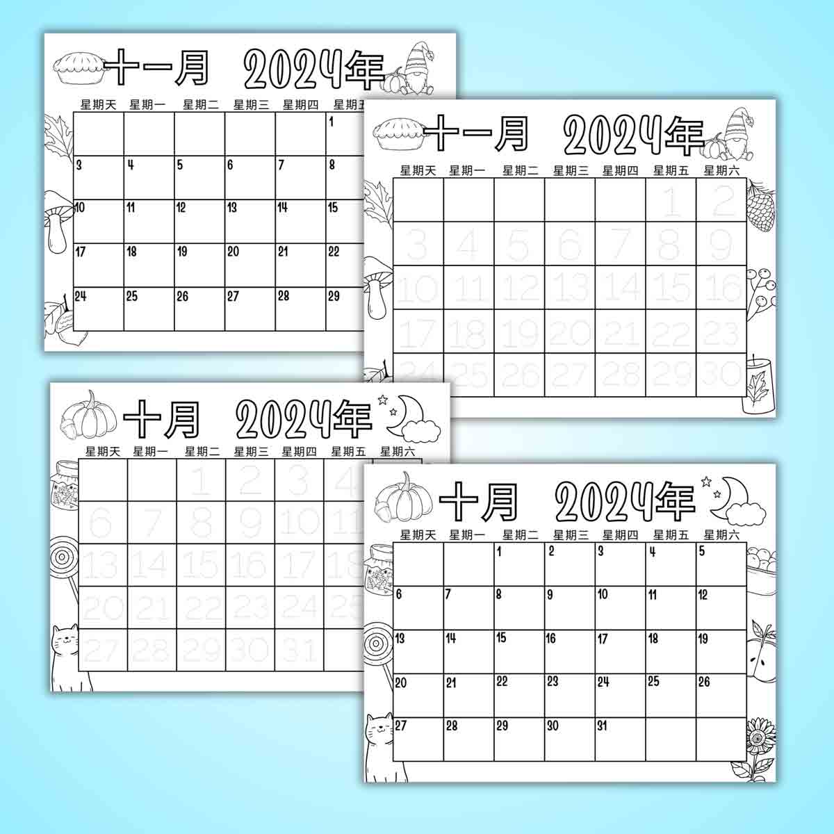 Free Printable Calendar for Kids - Dated and Undated (2024-2025 ...