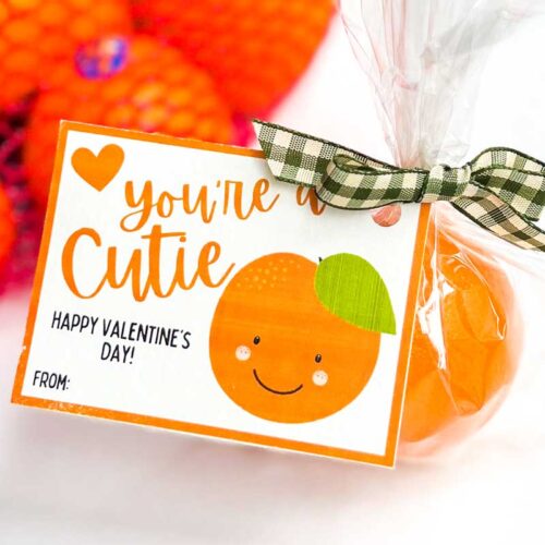 "You're a Cutie" Happy Valentine Free Printable Tag - MindyMakes