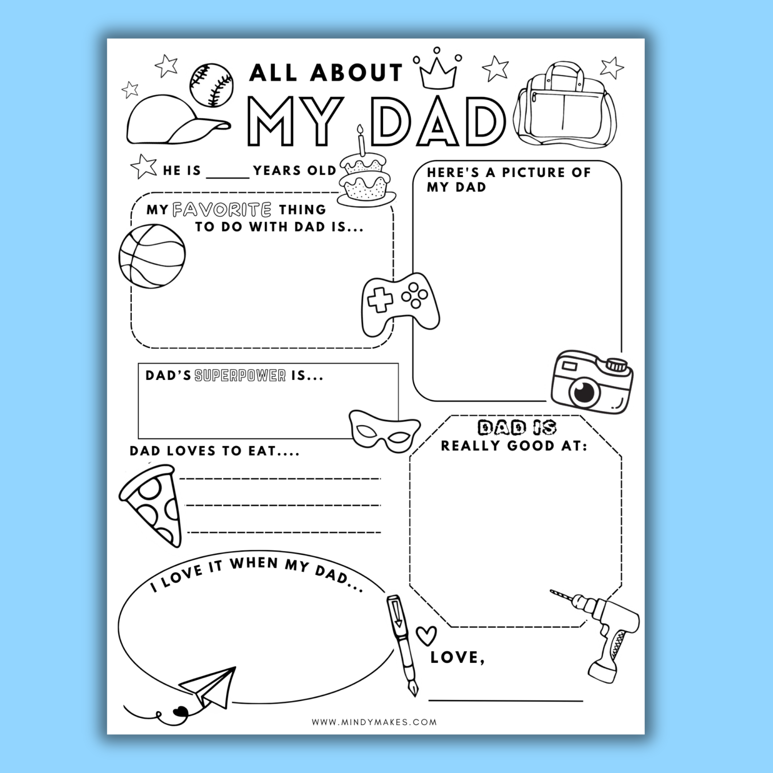 All About My Mom Printable (Free Worksheet) - MindyMakes