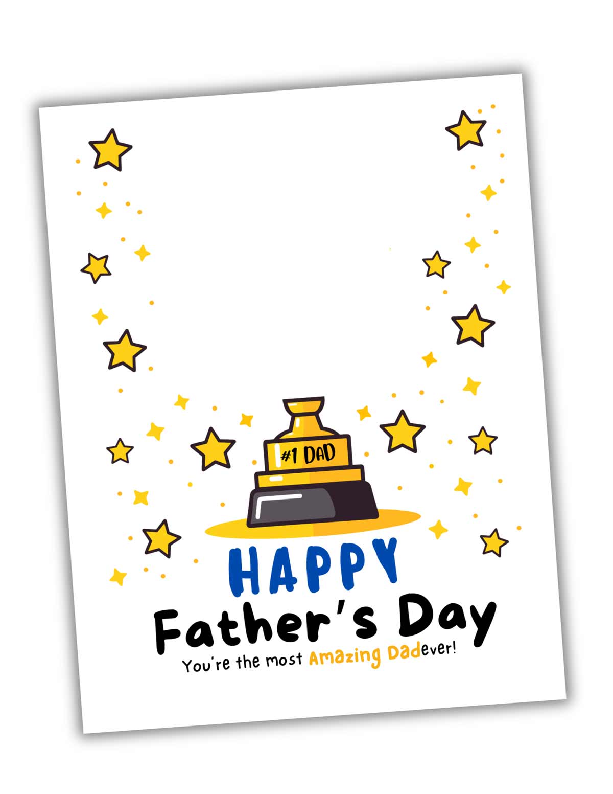 Happy Father's Day Handprint Art (Free Printable) - MindyMakes