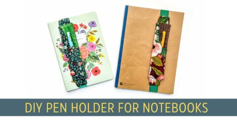 How to make a DIY Notebook Pen Holder (Free Pattern) - MindyMakes