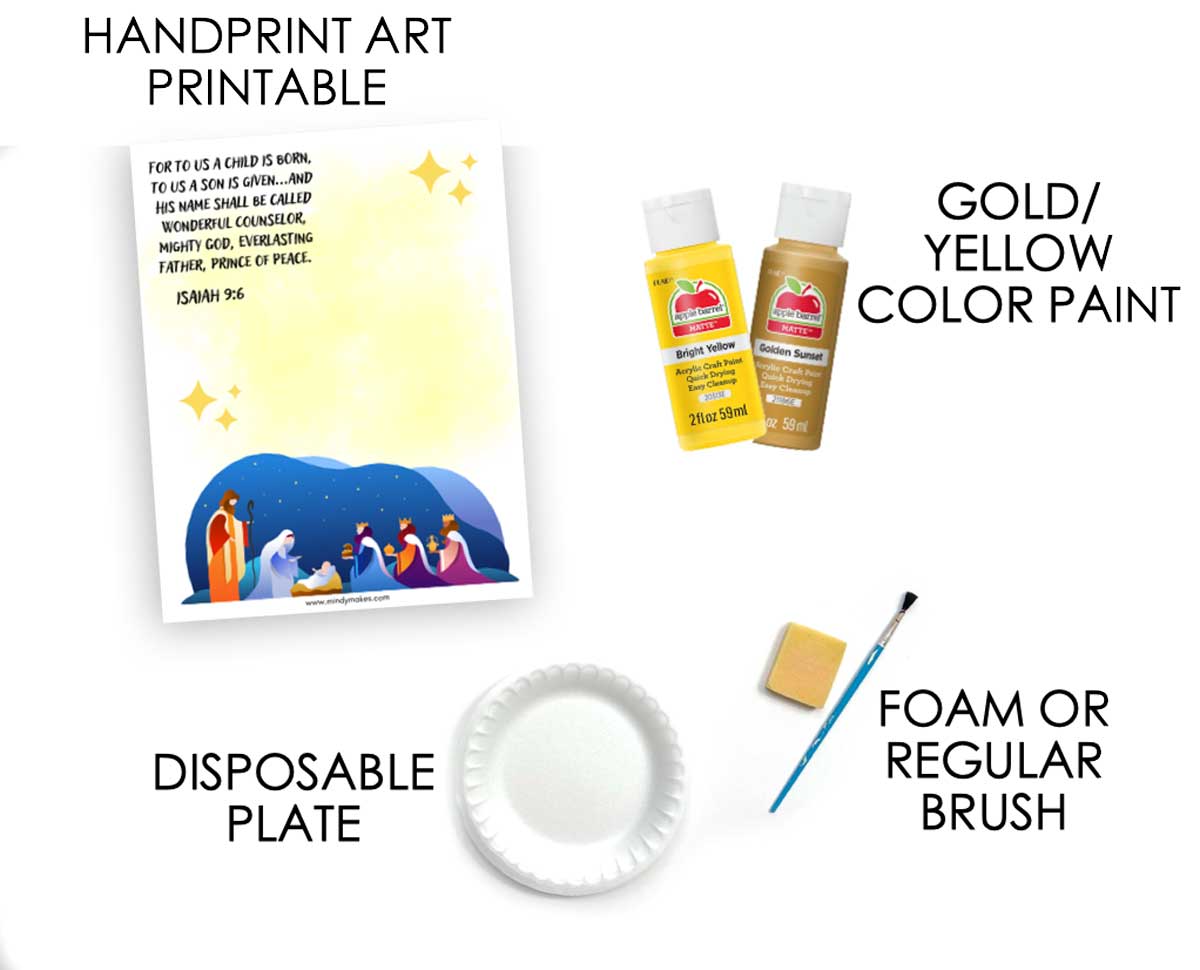 Christmas Nativity Handprint Art (Free Printable) - MindyMakes