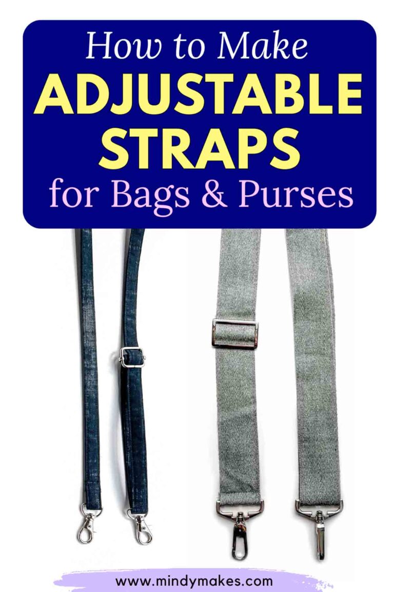 How to Sew an Adjustable Strap for a Bag (Free Pattern) - MindyMakes