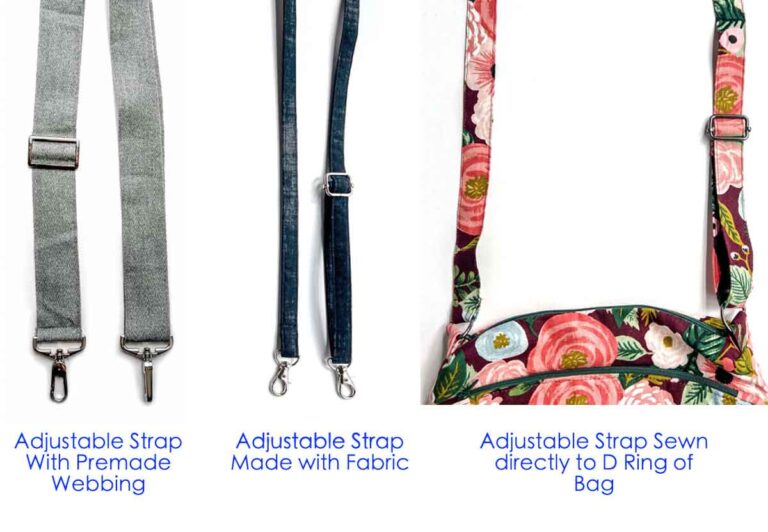 How to Sew an Adjustable Strap for a Bag (Free Pattern) - MindyMakes