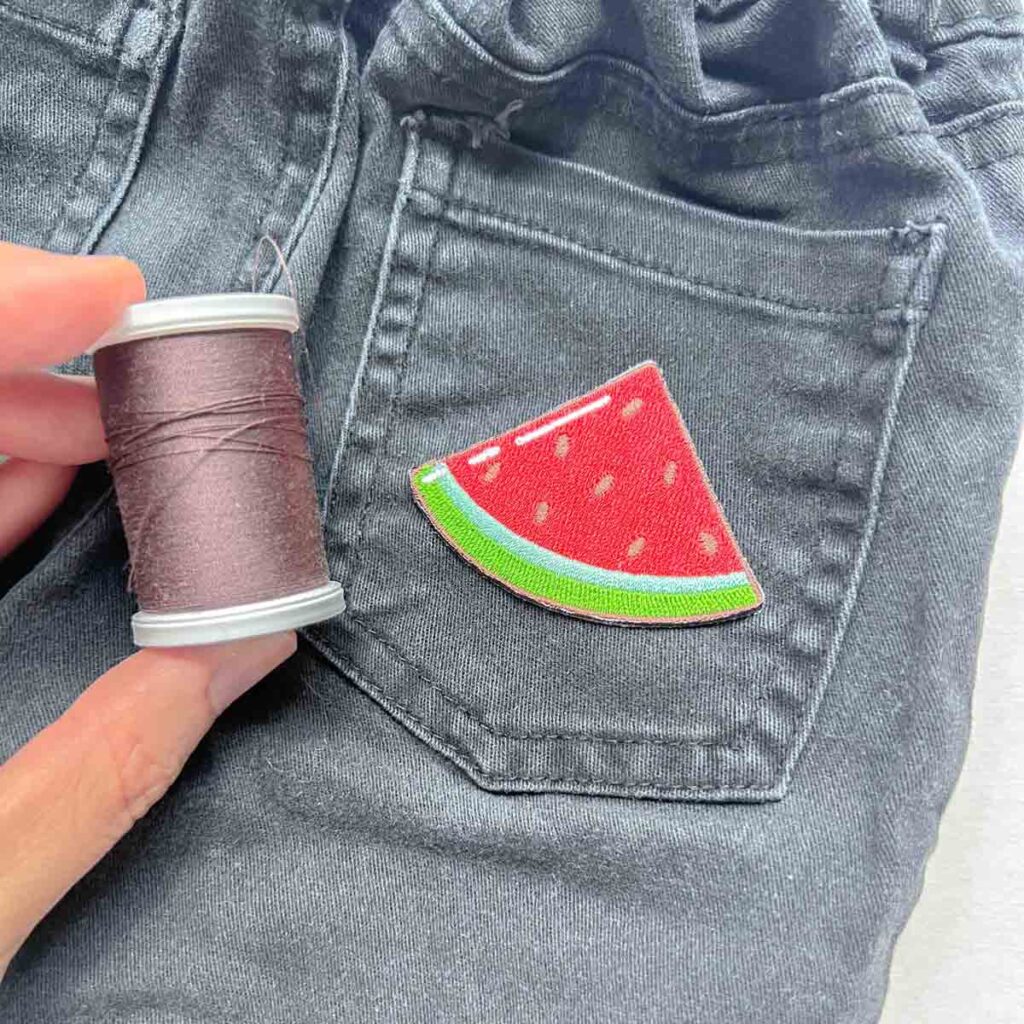 How to Sew a Patch On (2 Ways) - MindyMakes