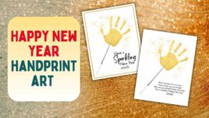 Happy New Year Handprint Poem for Kids (Free Template) - MindyMakes