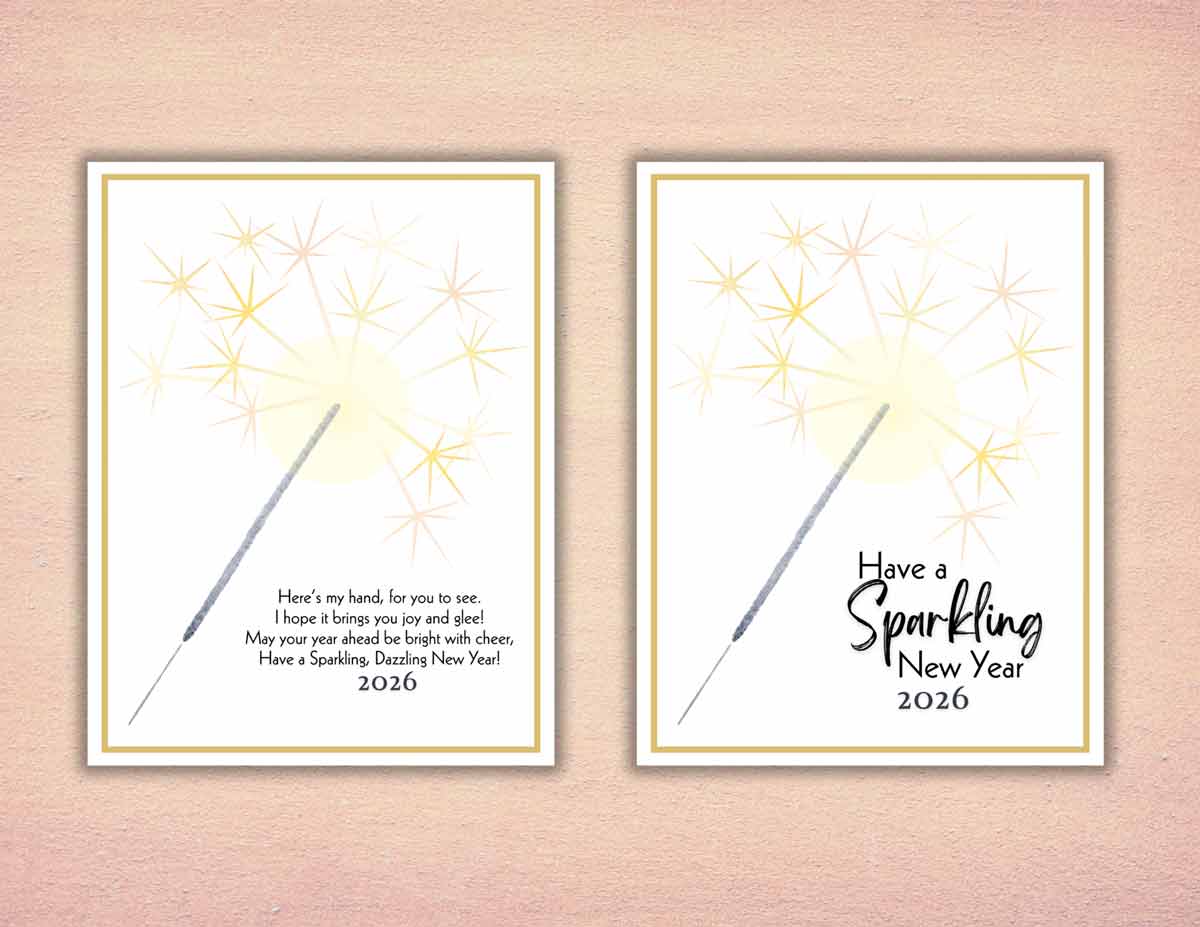 Happy New Year Handprint Poem for Kids (Free Template) - MindyMakes