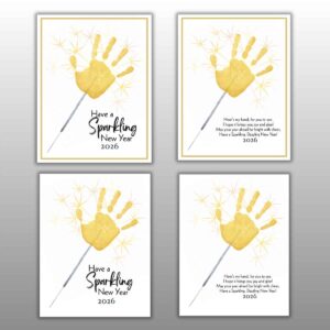 Happy New Year Handprint Poem for Kids (Free Template) - MindyMakes