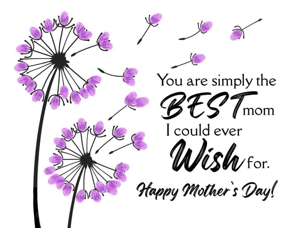 Mother's Day Fingerprint Art (Free Printable) - MindyMakes